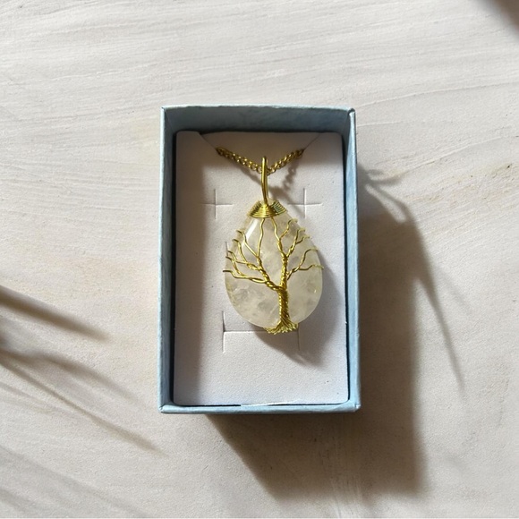 Tropic Feather | Jewelry | Gold Wire Wrapped Tree Of Life Pendant ...